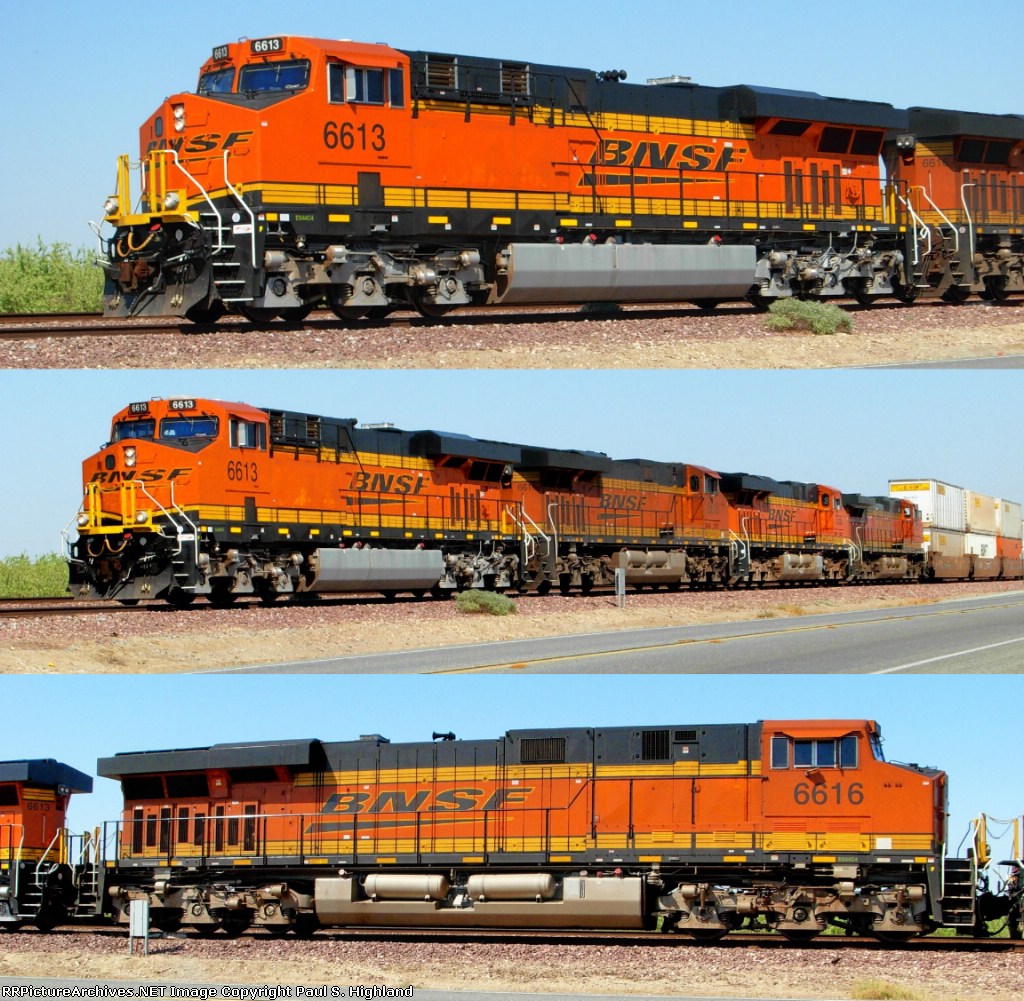 BNSF 6613 and 6616
